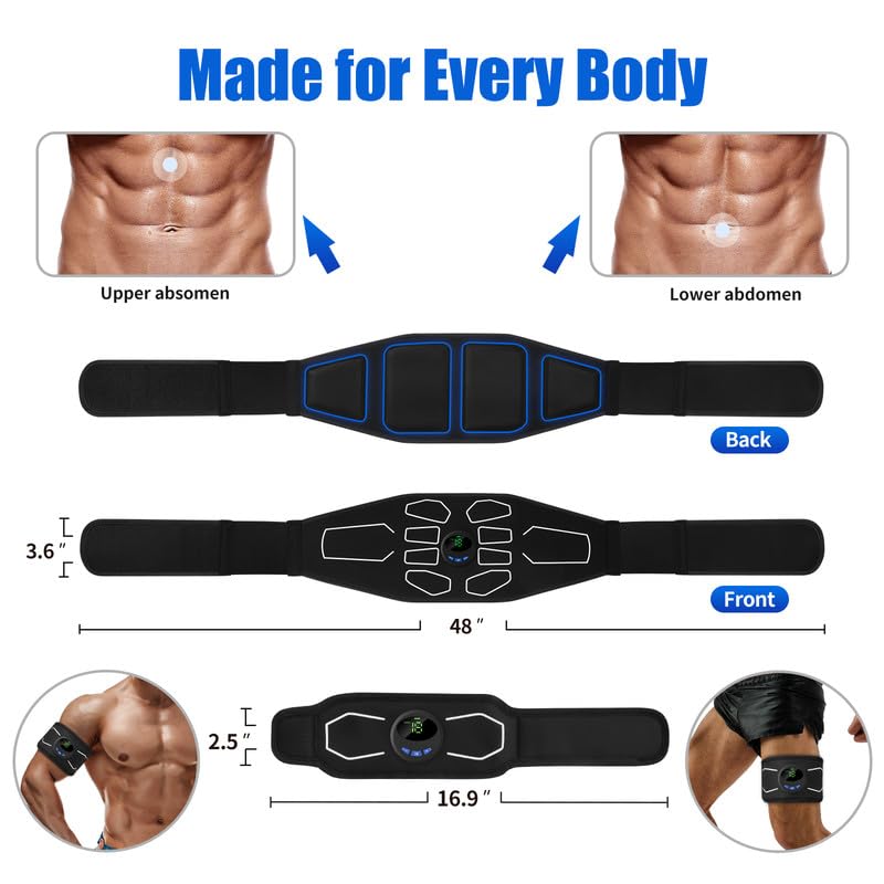 MarCoolTrip MZ Electronic Muscle Stimulator, Abs Stimulator Muscle ...